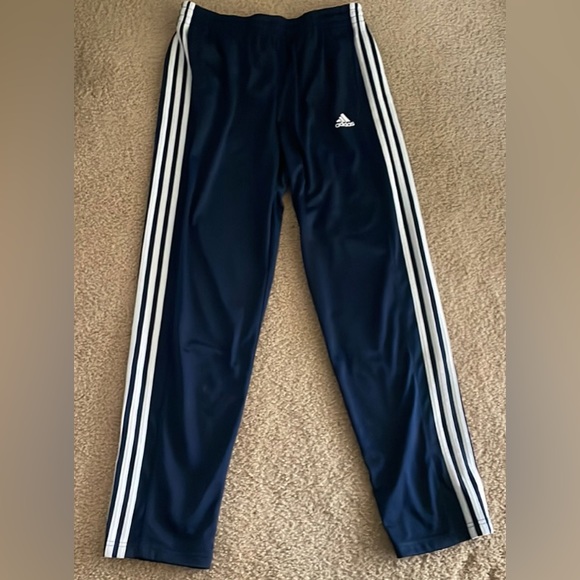 adidas | Pants | Adidas Mens Joggers Navy Blue Color With Three White ...